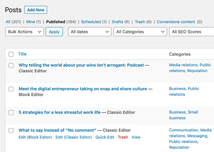 WordPress: Switch to Classic Editor from Block Editor (and back again)